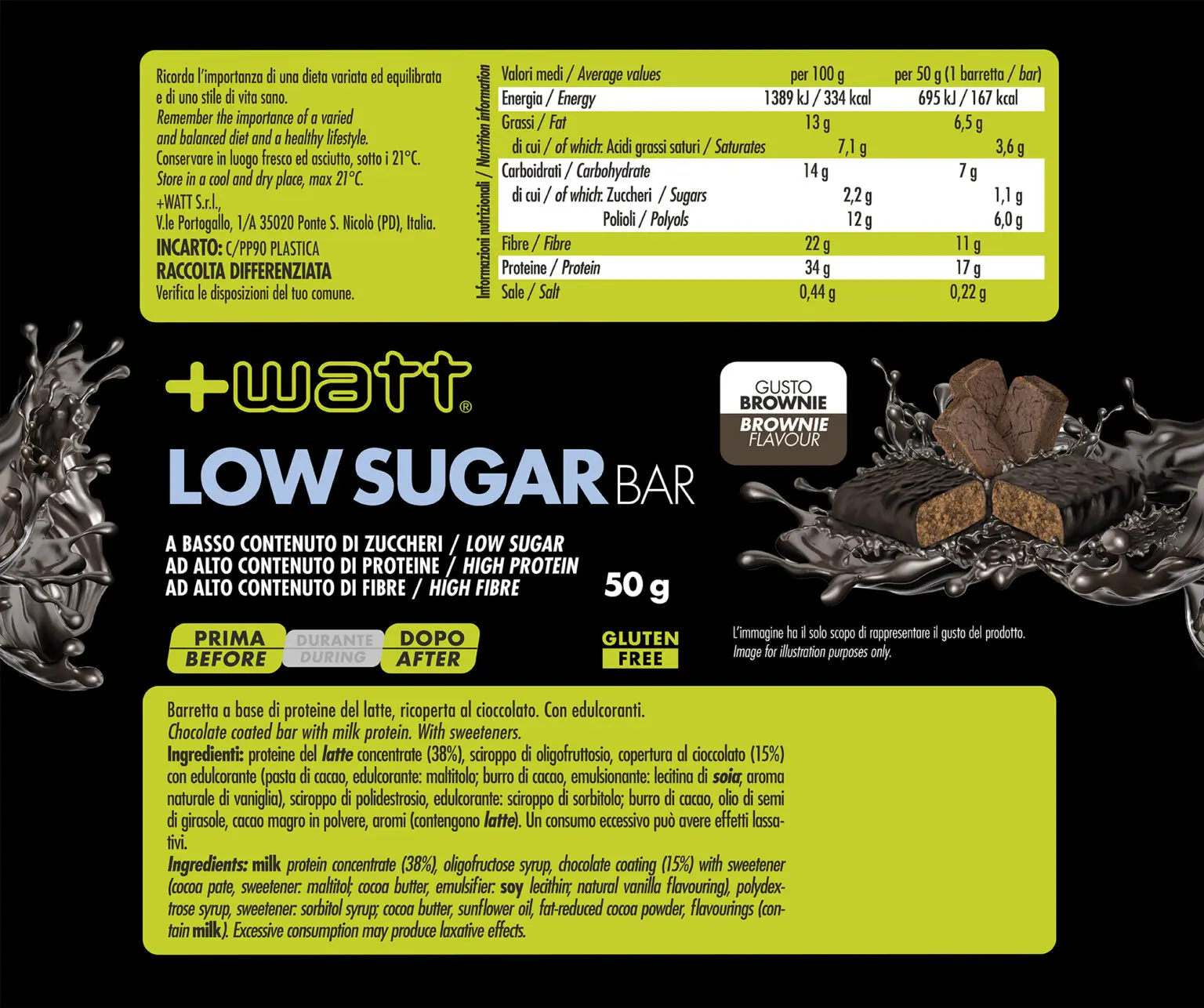 Low Sugar Bar | +Watt